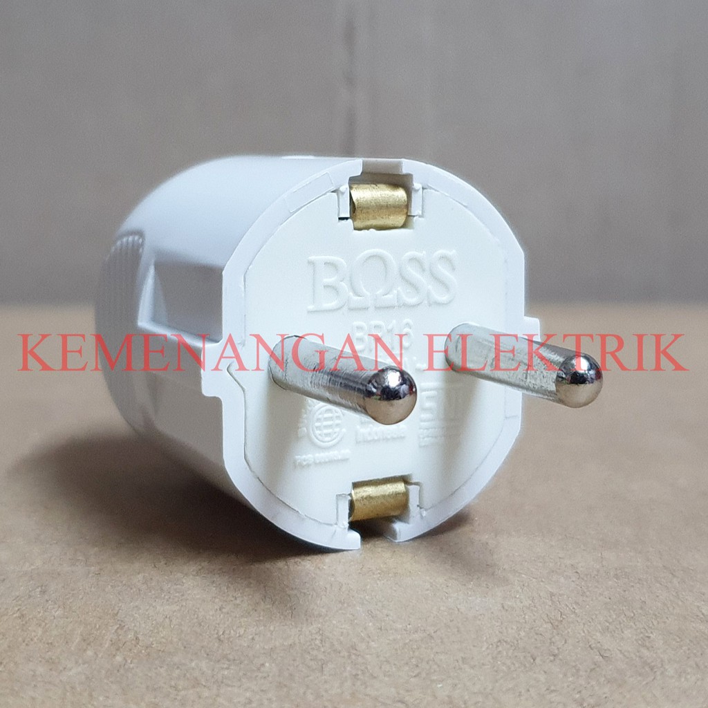 Jual BOSS / STEKER ARDE 250V 16A BOSS BP16 / COLOKAN 2 KAKI / STEKER 2 ...