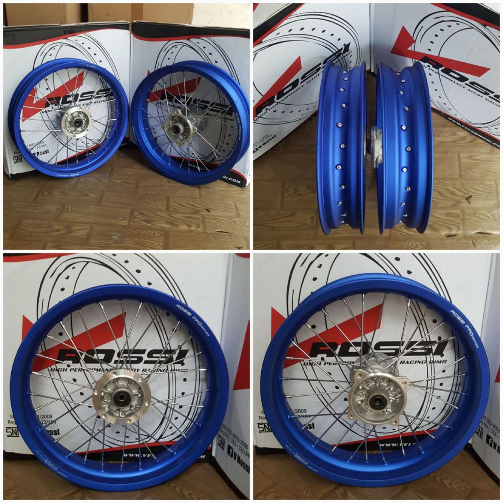 Jual Velg Set Supermoto KLX 150 S L BF - Velk 17 300 & 350 Rossi Pro ...