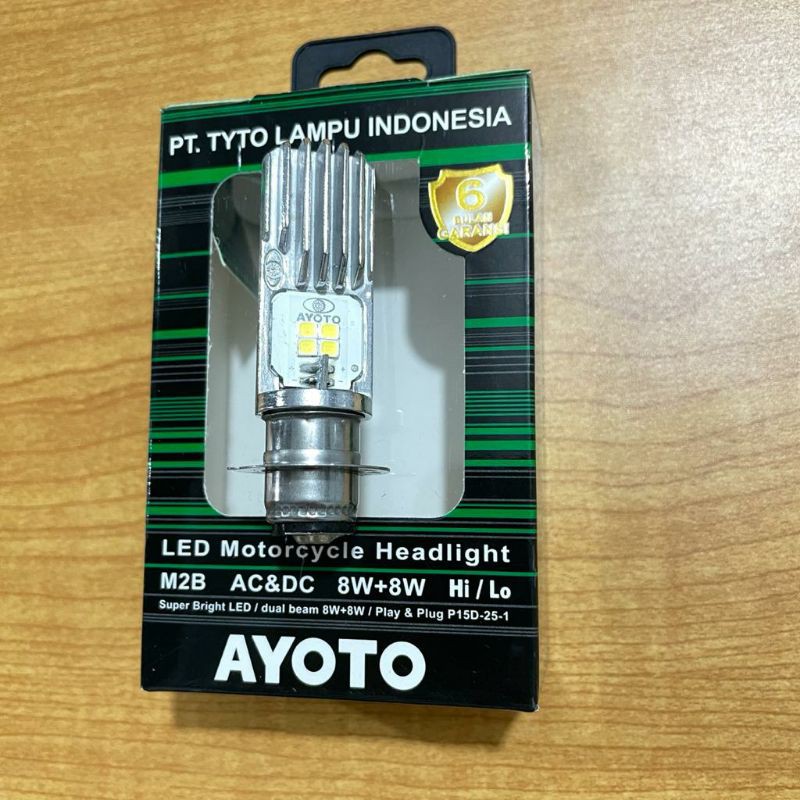 Jual Lampu depan motor led ayoto m2b h6 ac/dc ORIGINAL bebek / matic | Shopee Indonesia