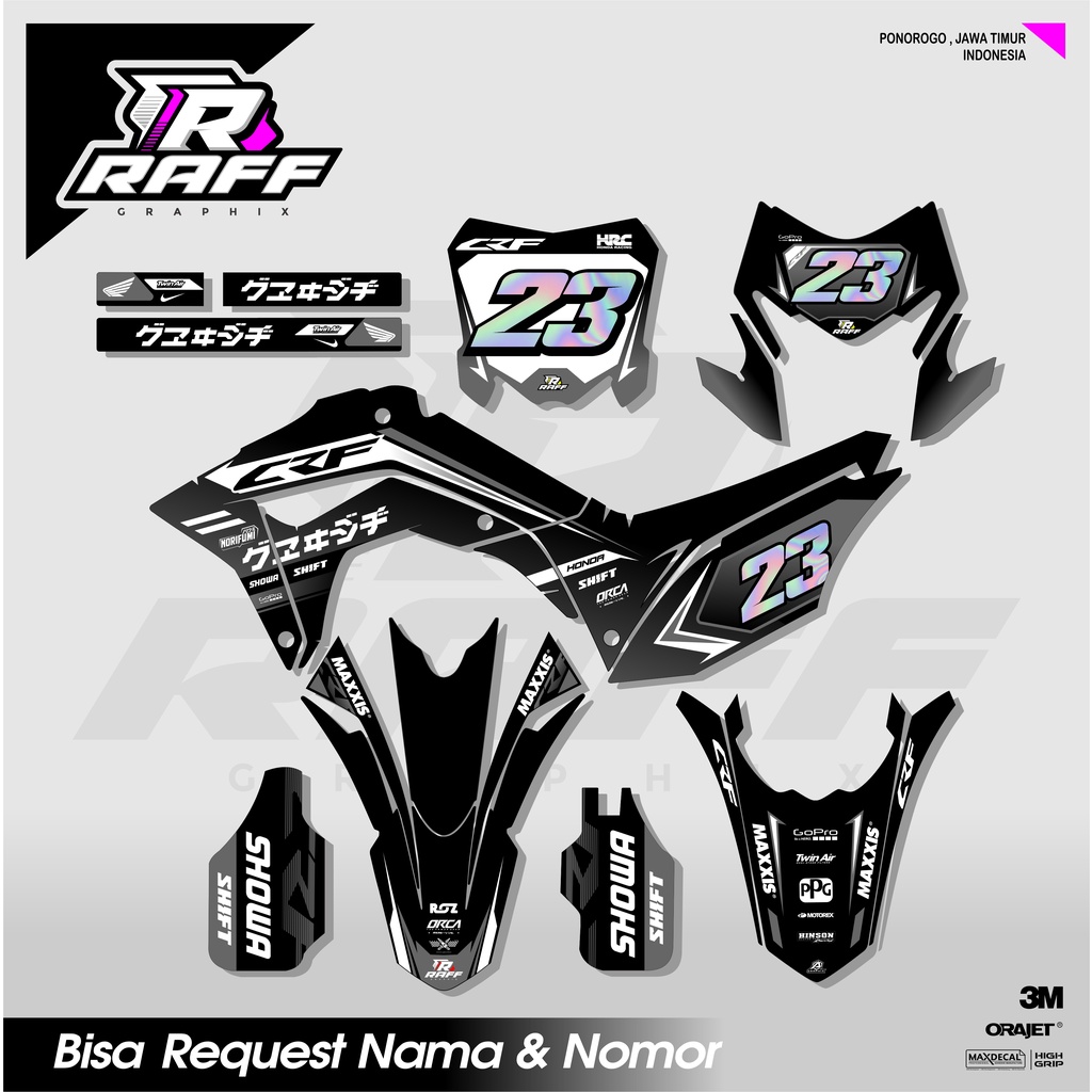 Jual decal crf 150 L racing style decal crf tema racing decal crf ...