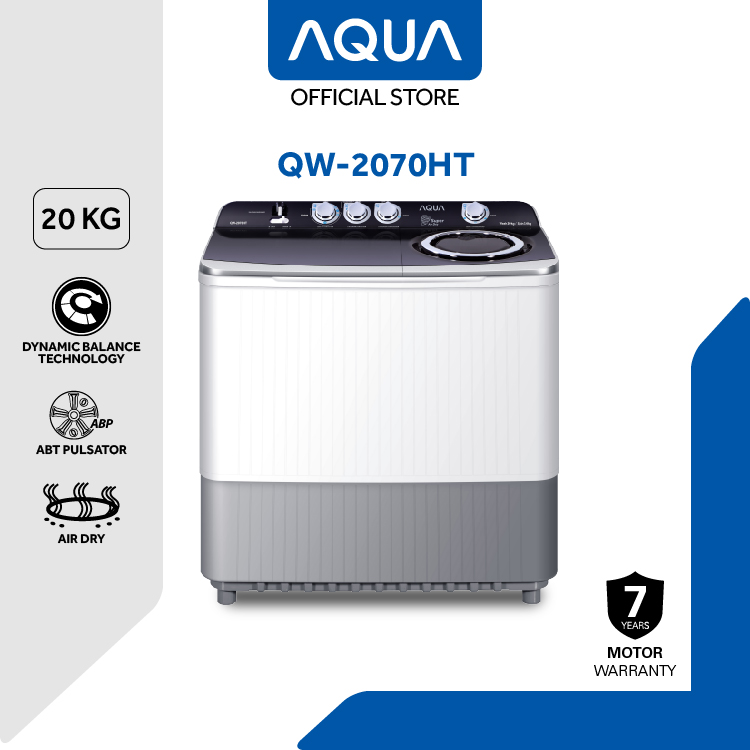 Jual AQUA Elektronik Mesin Cuci Twin Tube 20 Kg QW-2070HT - Dynamic ...