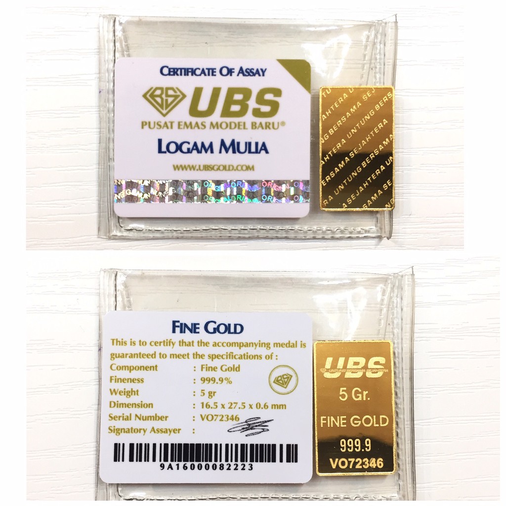 Jual UBS LOGAM MULIA 1 GR & 5 GR GRAM SNI / PRESS [TERMURAH HARGA ...