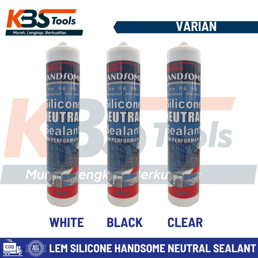 Jual Lem Kaca Botol Silikon Netral Handsome Silicone Sealant Neutral 300 ML | Shopee Indonesia
