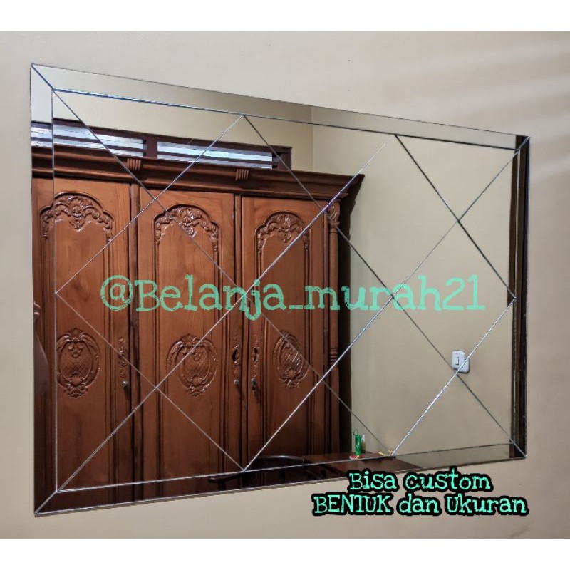 Jual CUSTOM KACA KOTAK, KACA DEKORASI (ASLI CERMIN) | Shopee Indonesia
