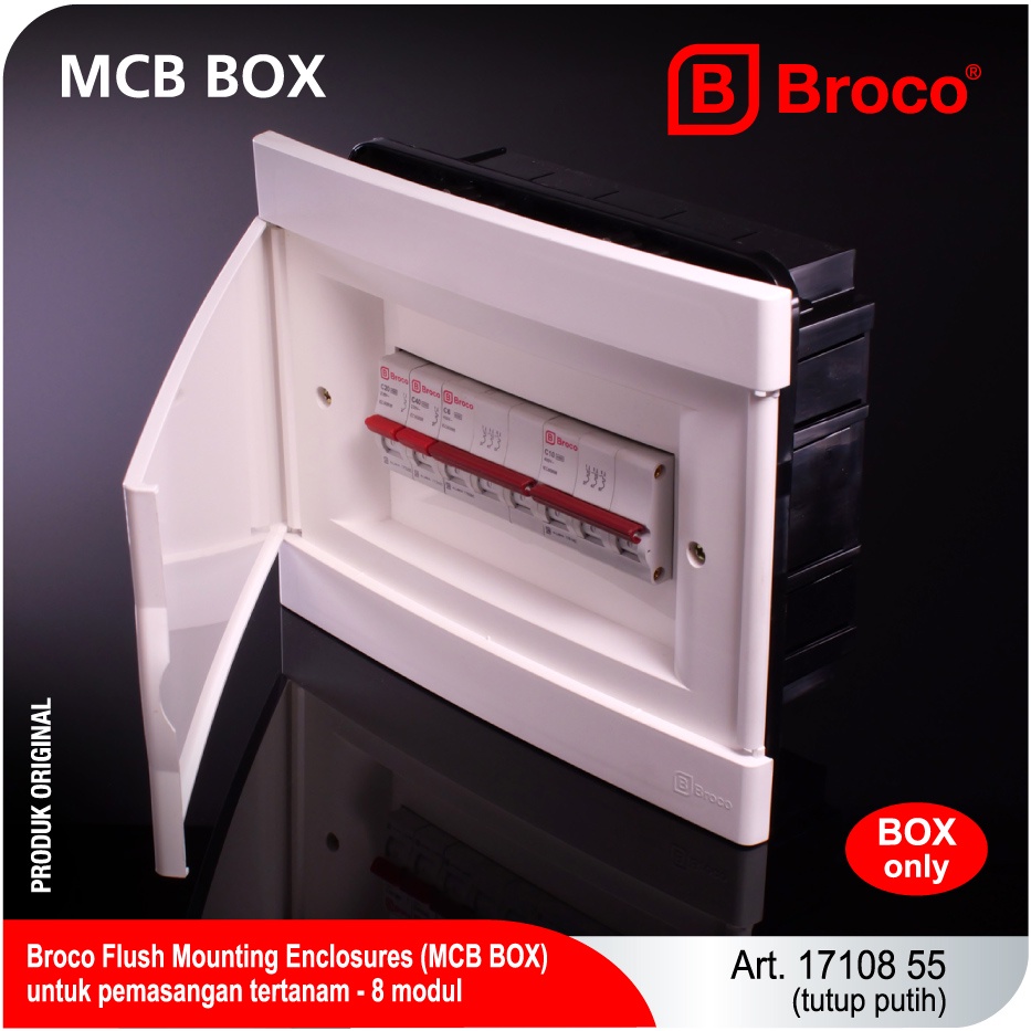 Jual Broco Electrical 17108-55 Box MCB 8 Group Inbow - White | Shopee Indonesia