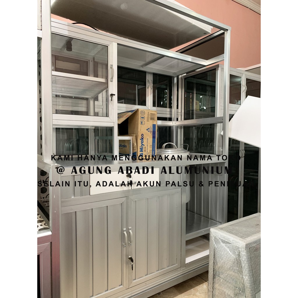 Jual Etalase / Gerobak Alumunium Dagang Bakso / Bubur / Mie Ayam 120cm ...