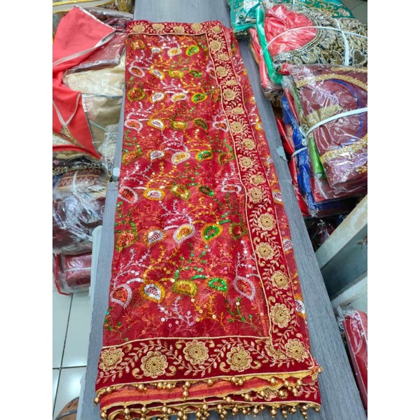 Jual selendang india / kerudung india / sarung india / kerudung wedding ...