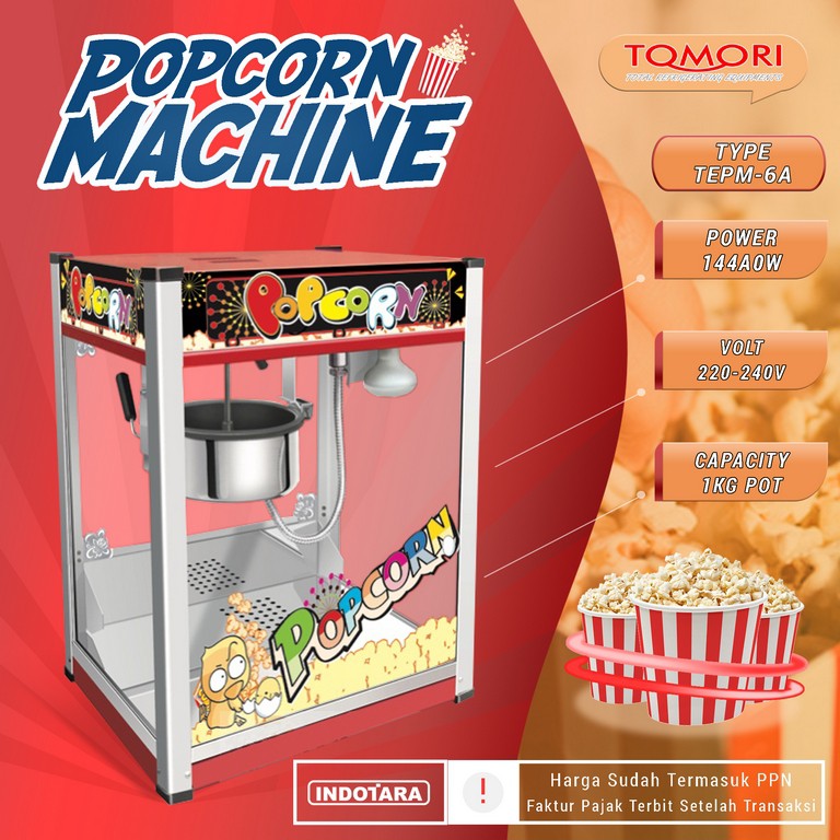 Jual TOMORI ELECTRIC POPCORN MACHINE TEPM 6A | Shopee Indonesia