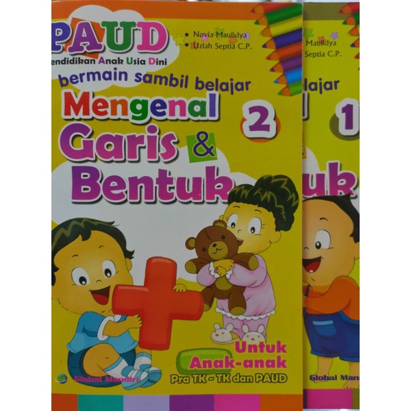 Jual Buku Paud bermain sambil belajar mengenal garis & bentuk jilid 1&2 ...