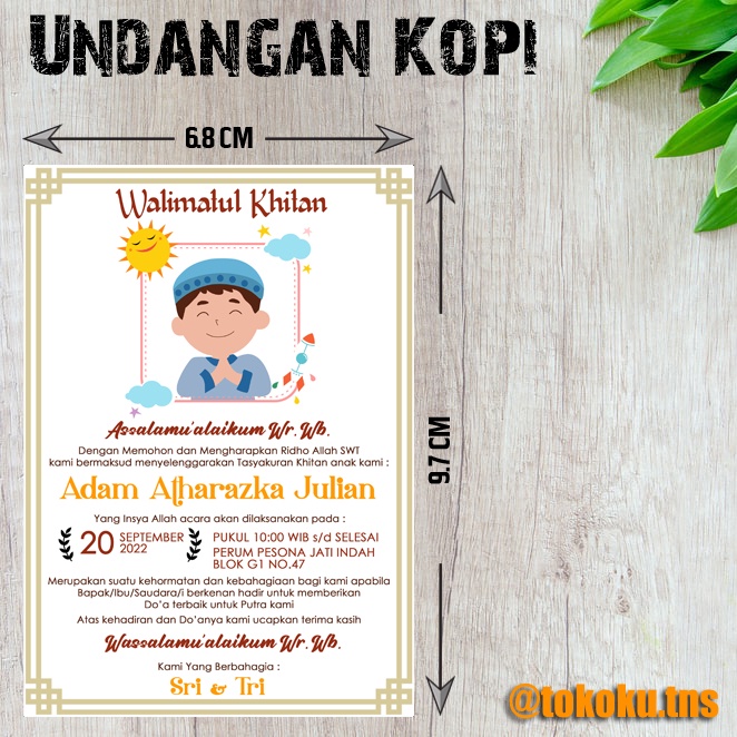 Jual UNDANGAN MINI/UNDANGAN KOPI/UNDANGAN KHITAN | Shopee Indonesia