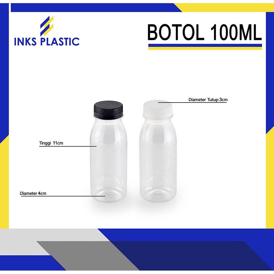 Jual BOTOL 100 ML PLASTIK (100 pcs) | Shopee Indonesia