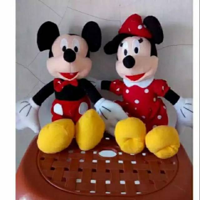 Jual Boneka mickey dan minnie mouse 52cm | Shopee Indonesia