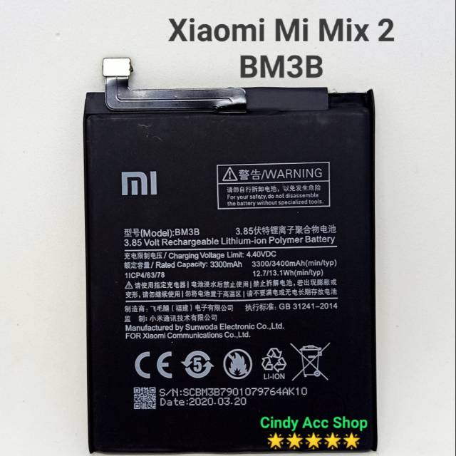 Jual Baterai Mi Mix 2 / Mi Mix 2S BM3B Original Batre Battery | Shopee Indonesia