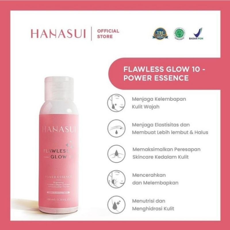 Jual Hanasui Toner Power Esenses Flawless Glow | Shopee Indonesia