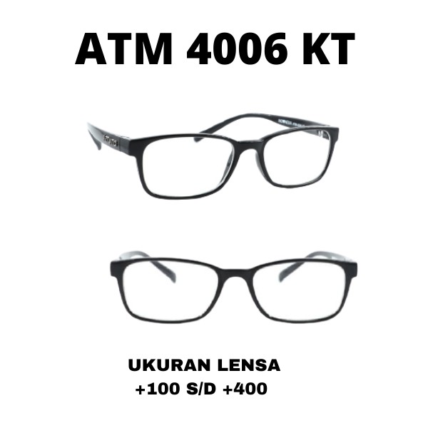 Jual Kacamata Dua Lensa Baca Plus lensa putih ATM 4006 KT +100 /+ 400 ...