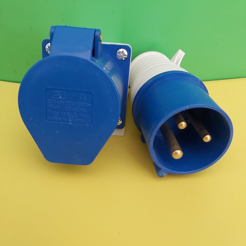 Jual Socket Plug 32A / 3 pin / 4 pin / 5 pin / Mounting 32A socket dan ...