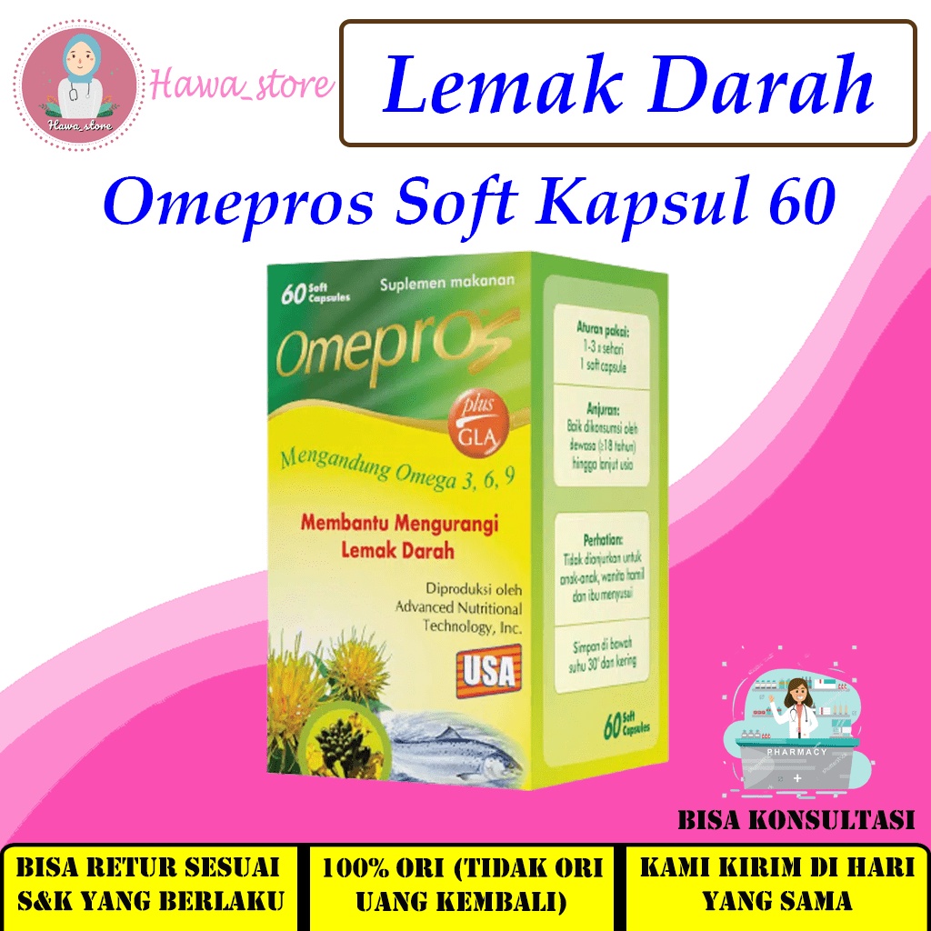 Jual Omepros 30 & 60 Soft Kapsul / Obat / Suplemen Makanan / Omega 3 ...