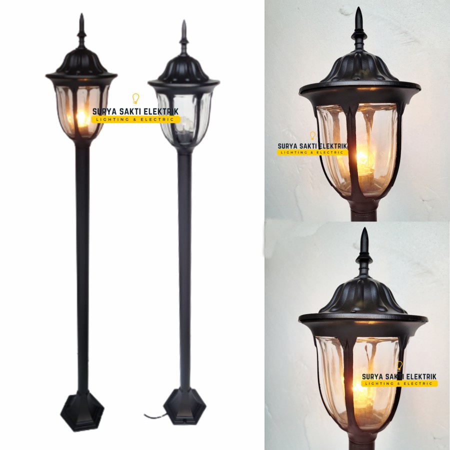 Jual LAMPU HIAS TAMAN TIANG KLASIK DEKORASI OUTDOOR INDOOR TERAS STANDING 1.2 M | Shopee Indonesia