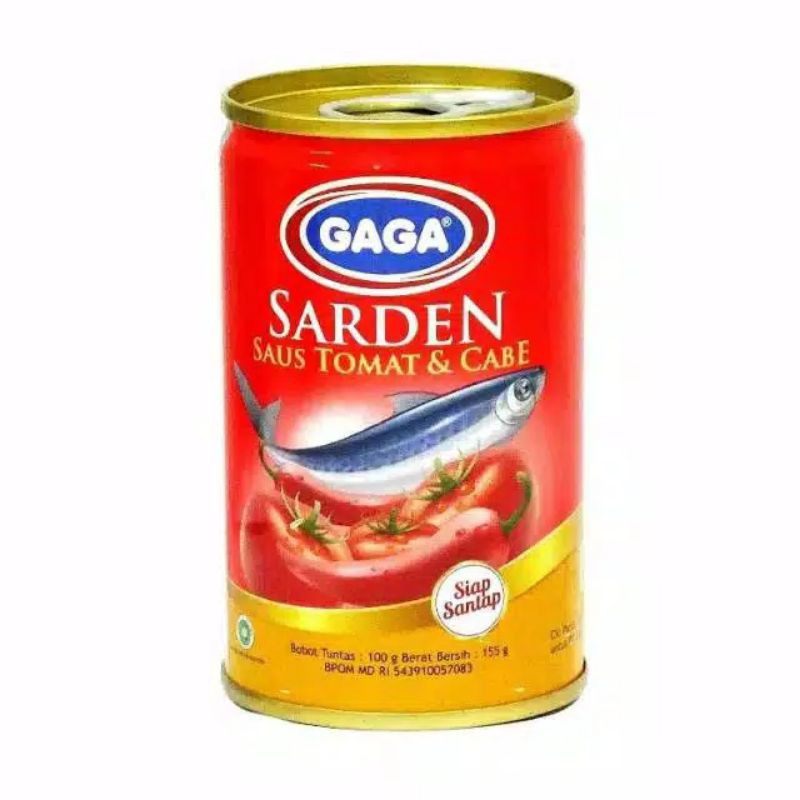 Jual GAGA SARDINES IN TOMATO & CHILI SAUCE 155Gr | Shopee Indonesia