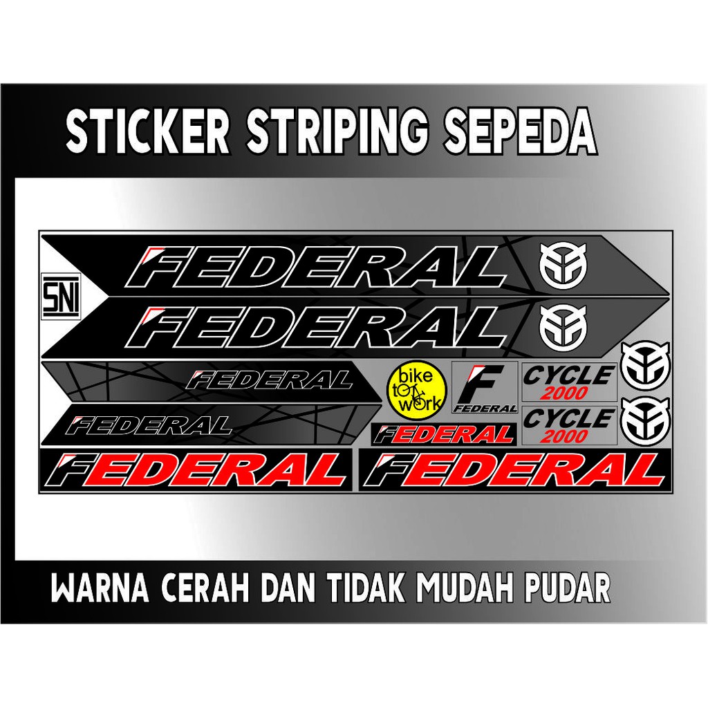 Jual DECAL STIKER / STIKER VARIASI STRIPING MOTIF ALL SEPEDA FEDERAL ...