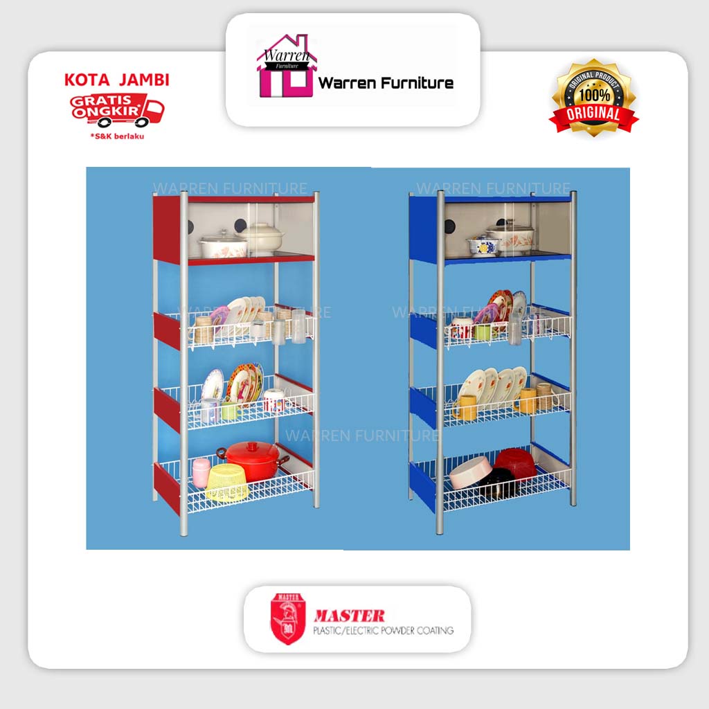 Jual Rak piring master R04AW/ Rak dapur / Lemari Piring 4 ssn | Shopee ...