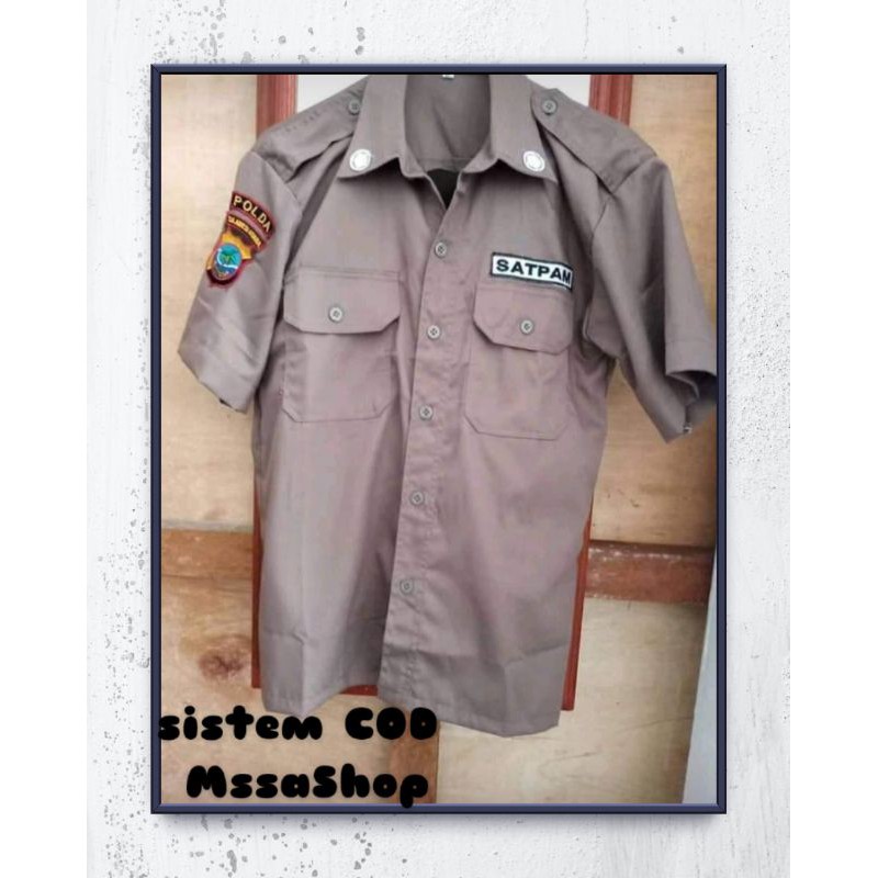 Jual ATASAN SATPAM TERBARU PDH PDL/POLOSAN/FUL LOGO/DINES LAPANGAN ...