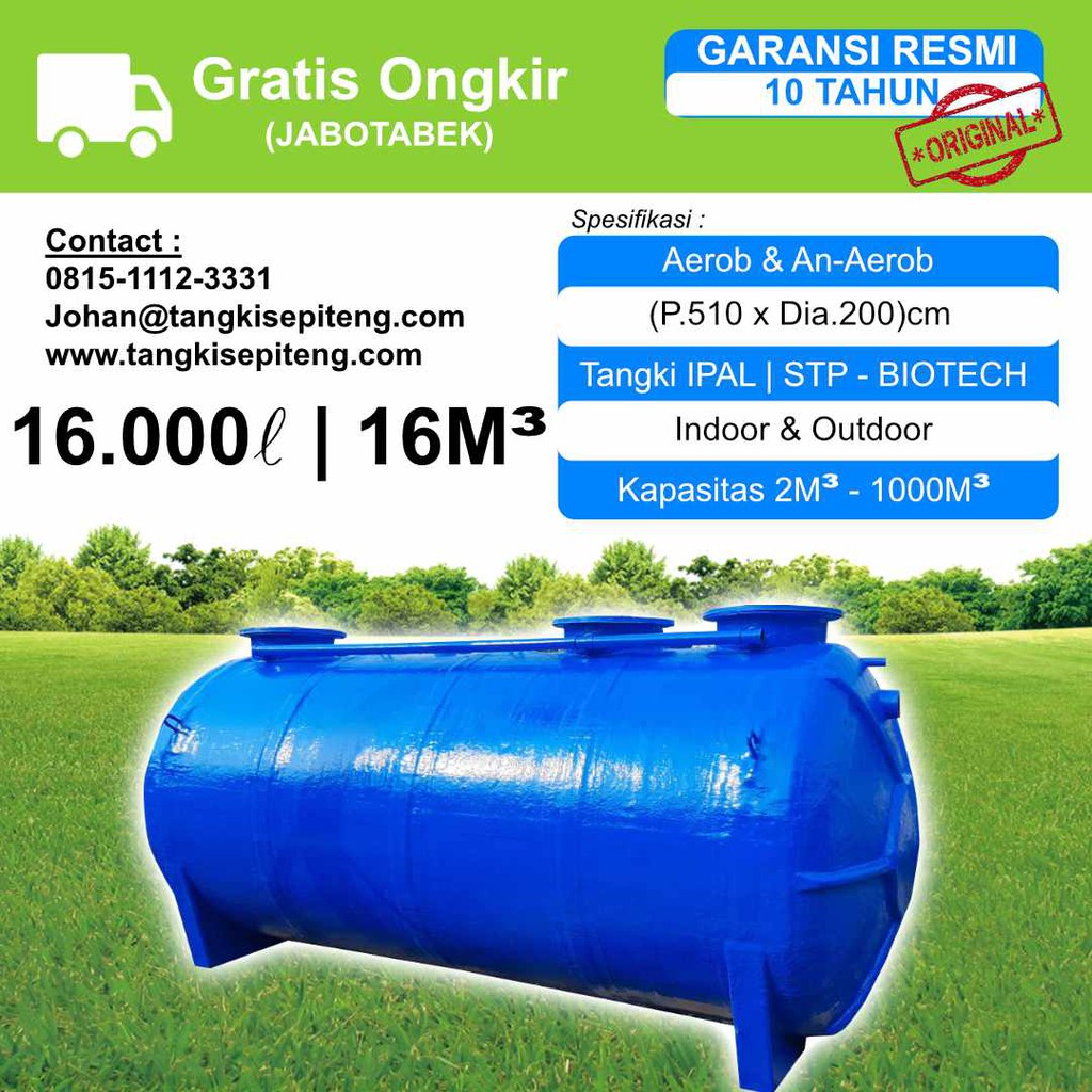 Jual Tangki IPAL 16000 liter/16m3 - TANGKI BIOTECH | Shopee Indonesia