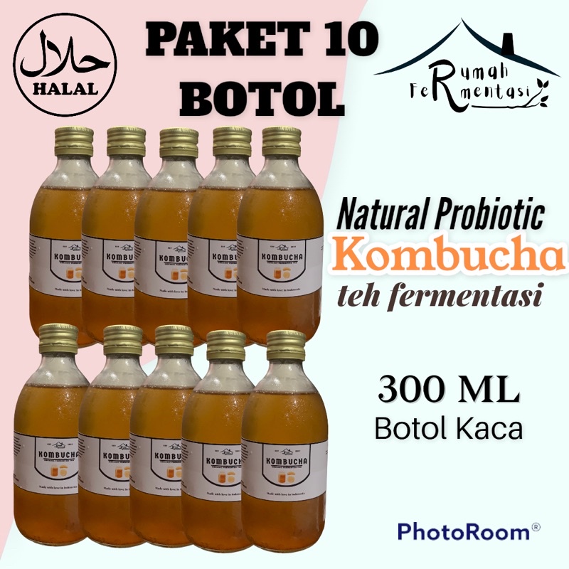 Jual KOMBUCHA 300ML RASA ORIGINAL (10 BOTOL) | Shopee Indonesia