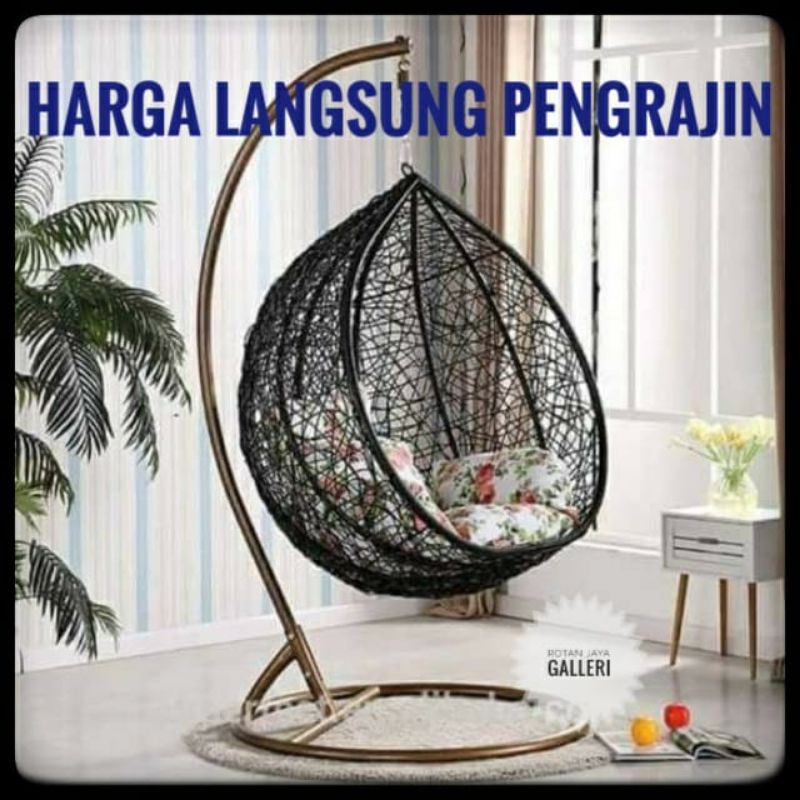 Jual ayunan gantung rotan sintetis.(ongkir sesui aplikasi) | Shopee ...