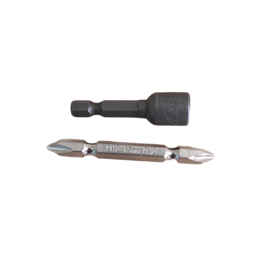 Jual Paket Kunci Sock Baut Roofing Baja Ringan 8 Mm + Mata Obeng PH 2 | Shopee Indonesia