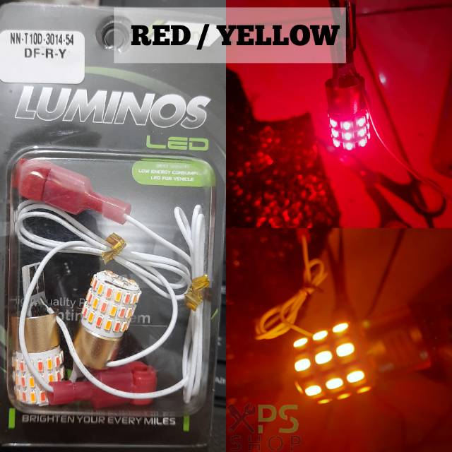 Jual Lampu LED Luminos T10 2in1 Sein + Senja 2 Warna Ori | Shopee Indonesia