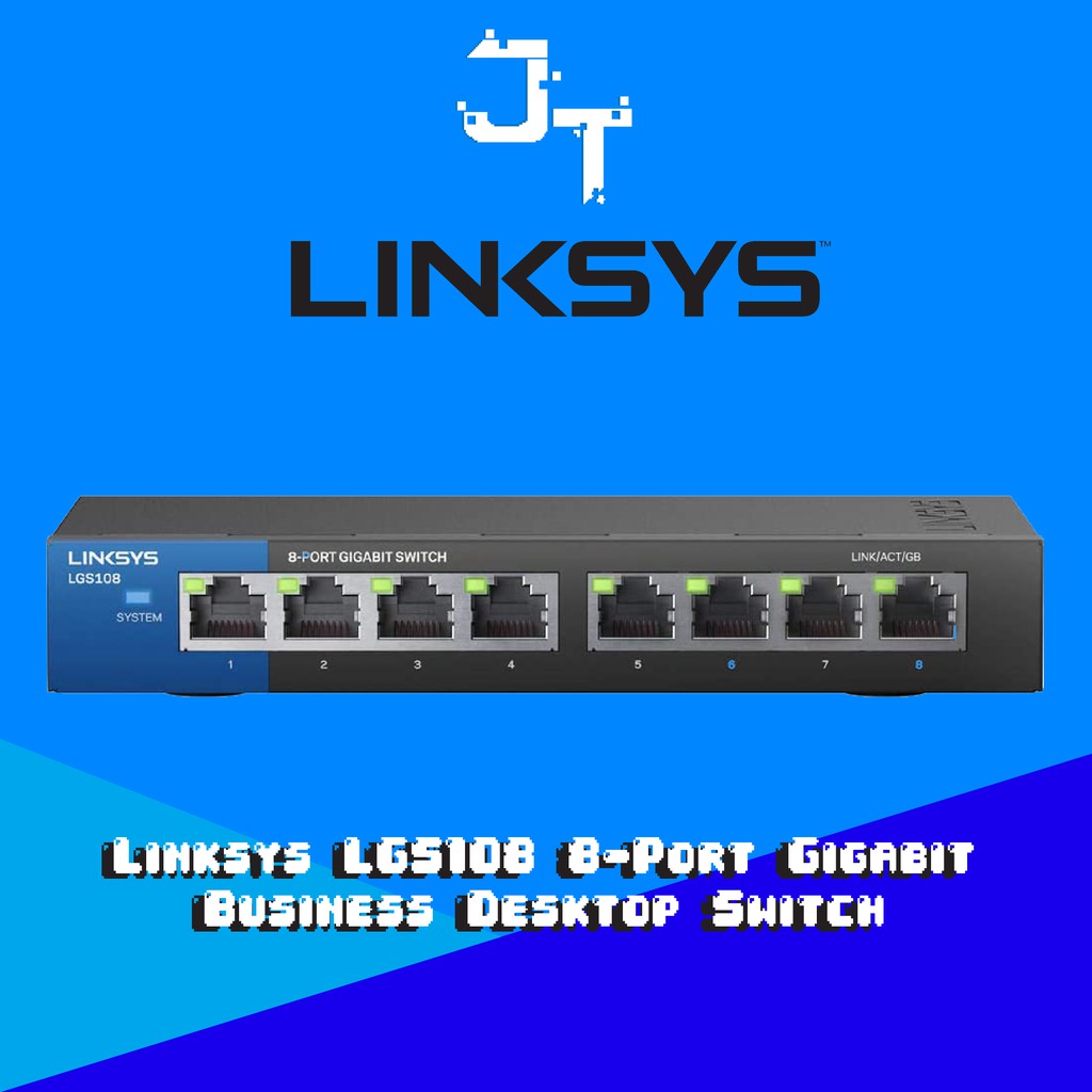 Jual Linksys LGS108 8-Port Desktop Unmanaged Gigabit Switch (LGS108-AP ...