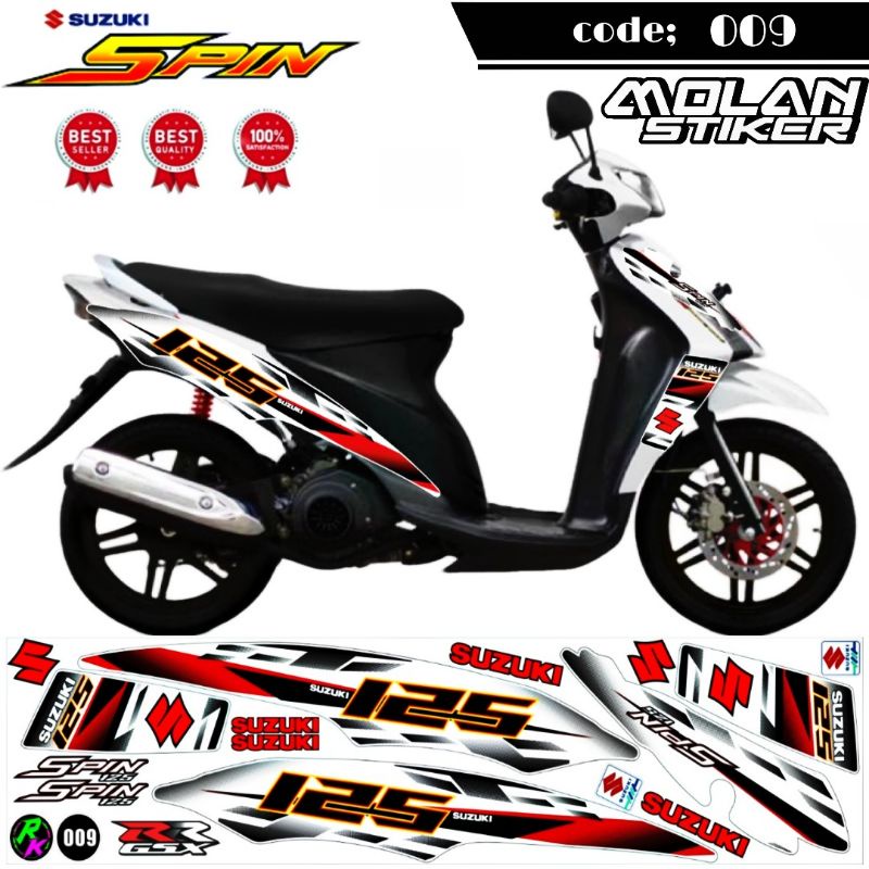 Jual Decal Sticker Striping Variasi Suzuki SPIN 125 | SPIN 125 R | SPIN ...