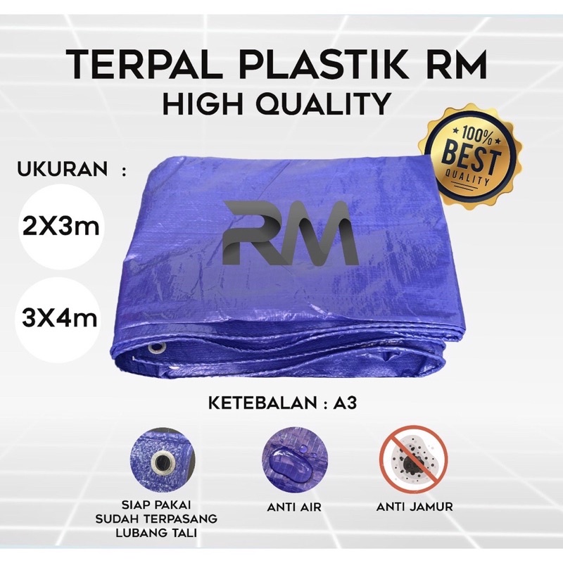 Jual Terpal Plastik Murah A3 Ukuran 2x3 Warna Biru Silver | Shopee ...