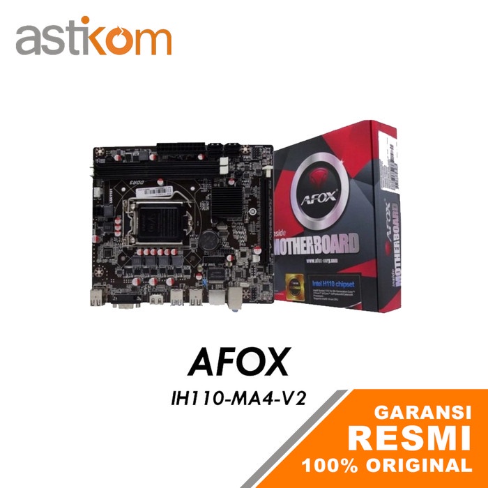 Jual Motherboard AFOX H110-MA4 V2 Intel LGA1151 Intel Gen 6 Gen 7 H110 ...