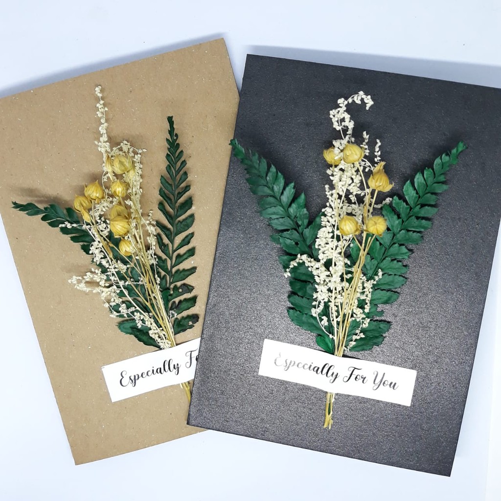 Jual Kartu Ucapan Bunga Kering 10.5x15cm Lino/Greetingcard ...