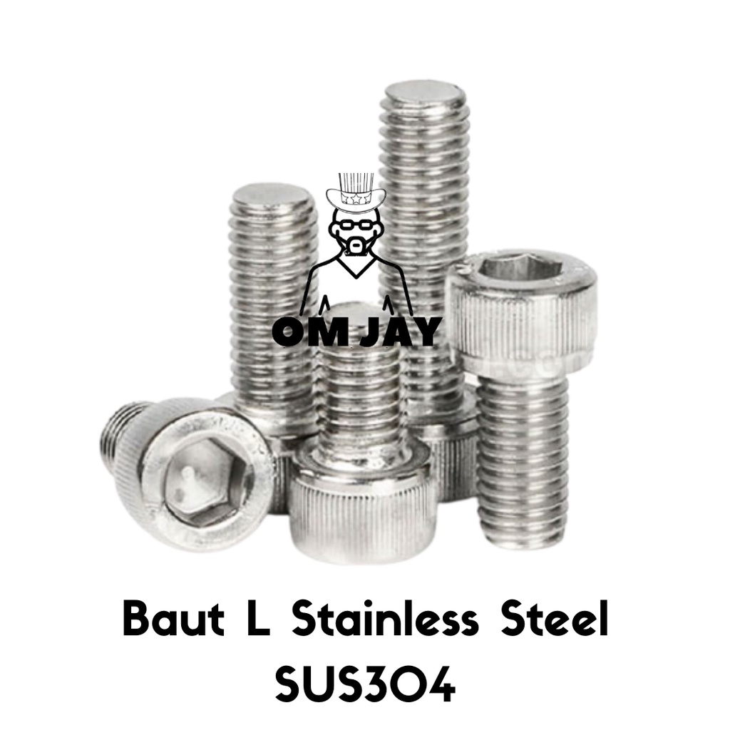 Jual Baut L Stainless SUS 304 M8 x 40mm | Shopee Indonesia