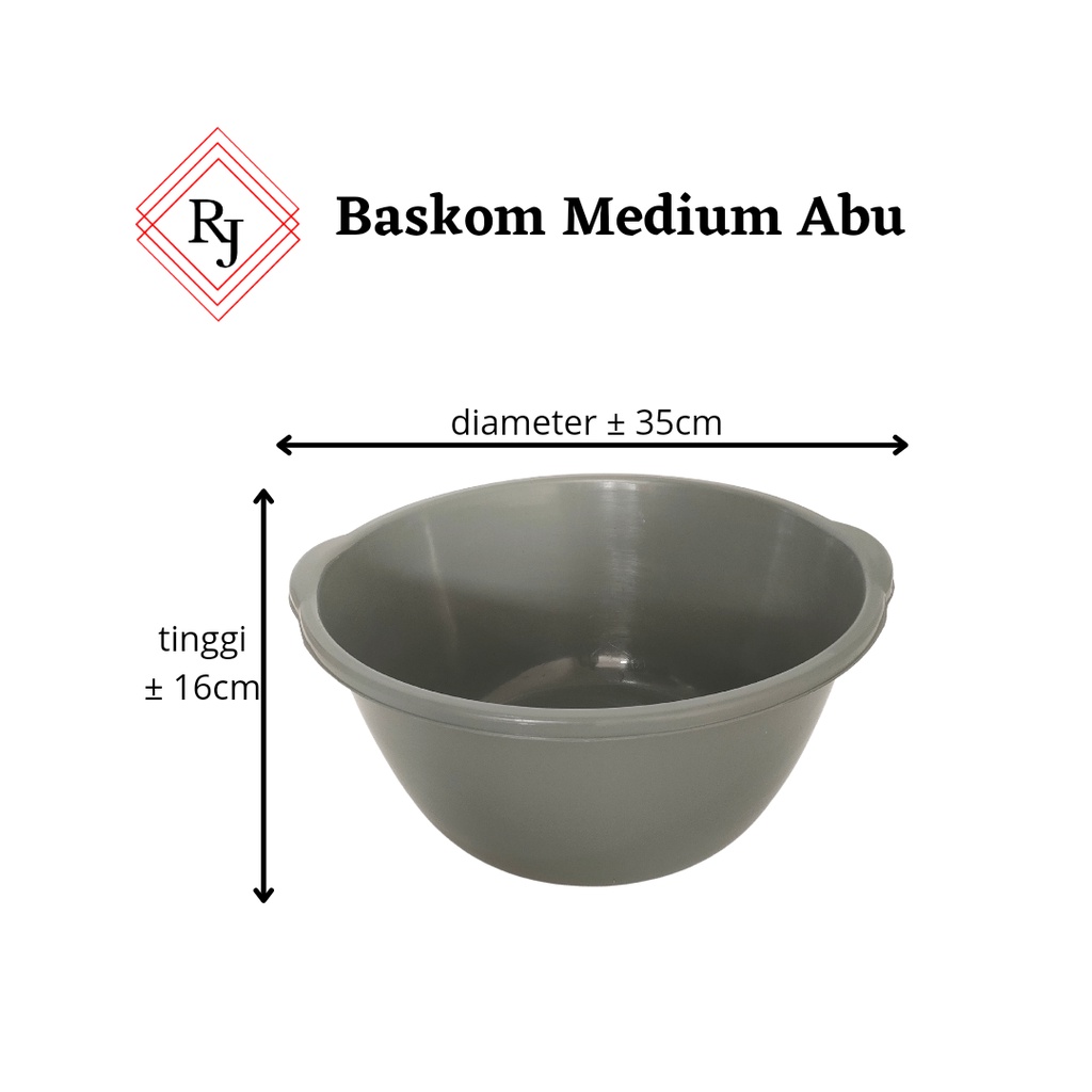 Jual Bak / Ember / Baskom Sayur Plastik Medium Bundar Abu | Shopee ...