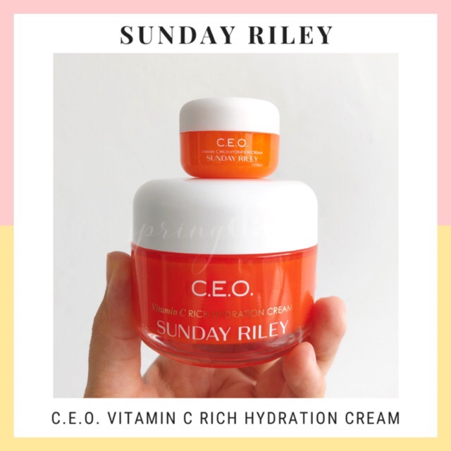 Jual Sunday Riley CEO C.E.O Vitamin C Rich Hydration Cream 50g / 8g ...
