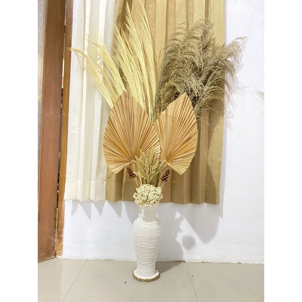 Jual Dekorasi Rustic Paket Hemat dengan Pot Tinggi - Daun Palem Kering ...