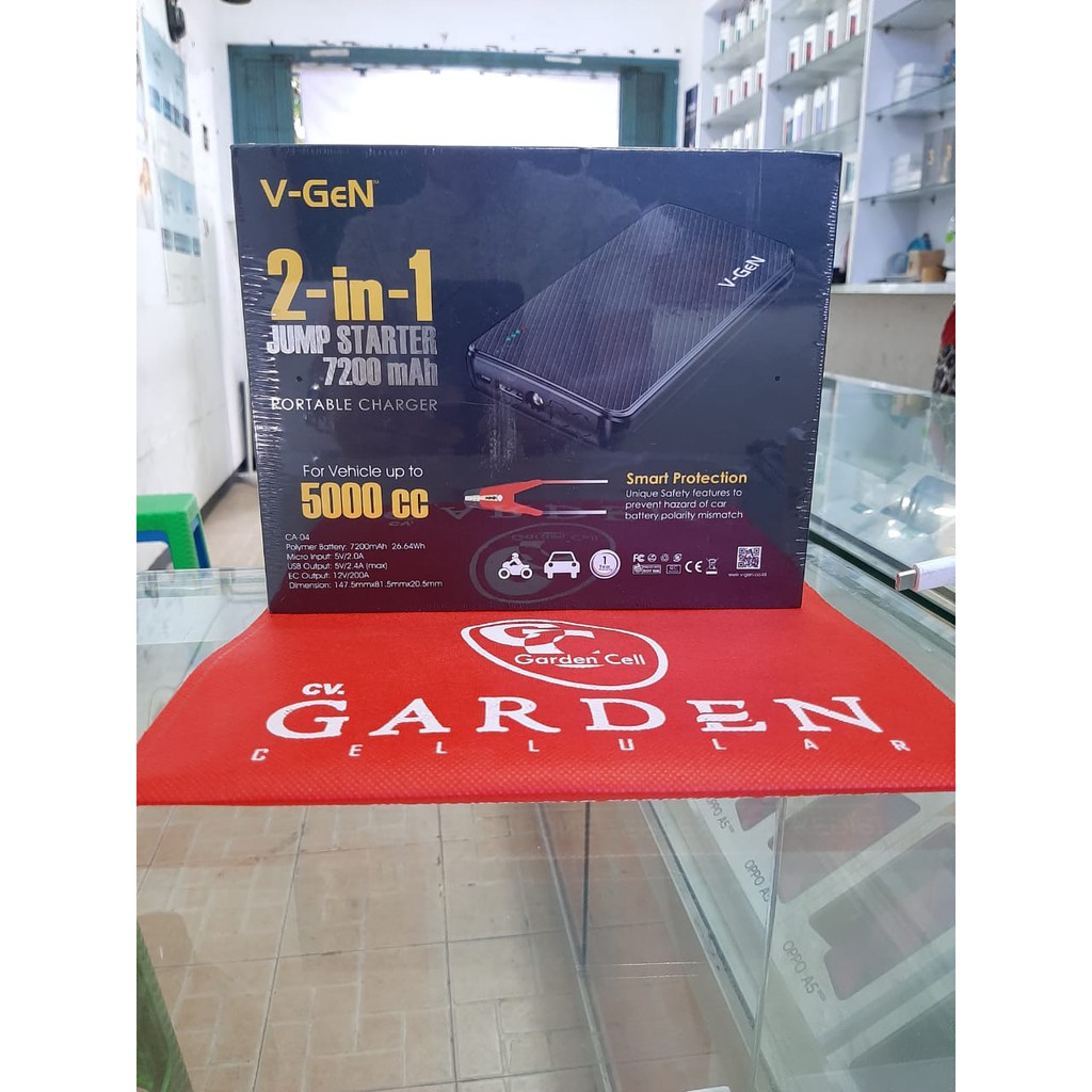 Jual POWER BANK V-GEN JUMP STARTER 7200MAH ORIGINAL | Shopee Indonesia