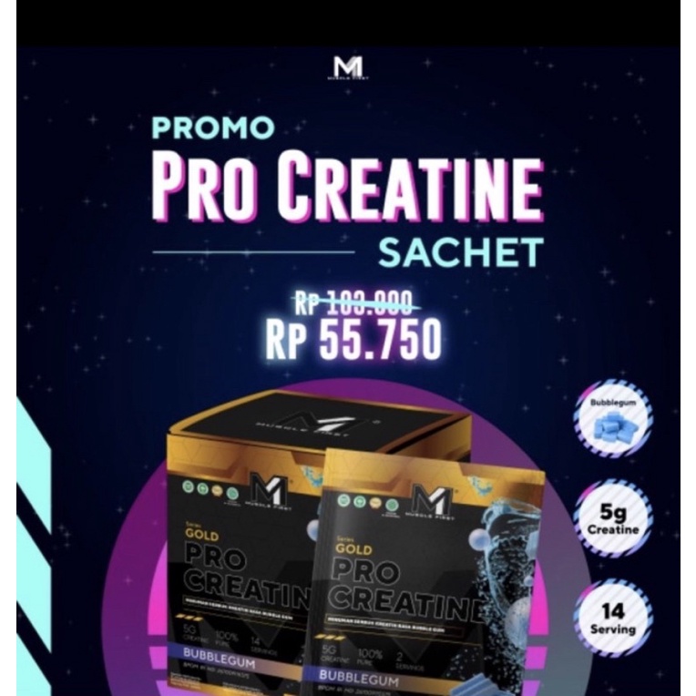 Jual M1 GOLD PRO CREATINE SACHET | CREATINE SACHET | 7 SACHET | 14 ...