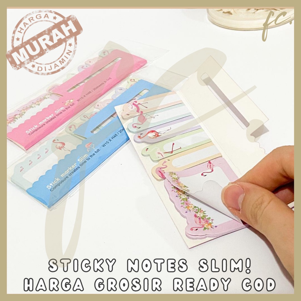 Jual Sticky Notes / Memo Stick Marker Slim Pembatas Buku Burung ...