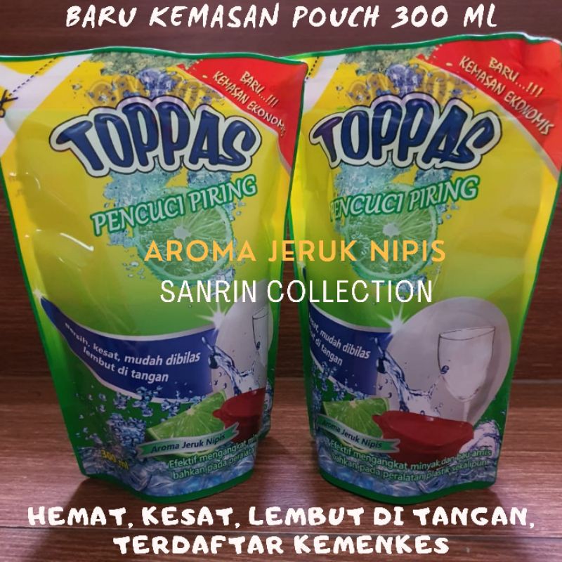 Jual TOPPAS Sabun Cuci Piring Jeruk Nipis Kemasan Pouch 300 ml Lembut ...