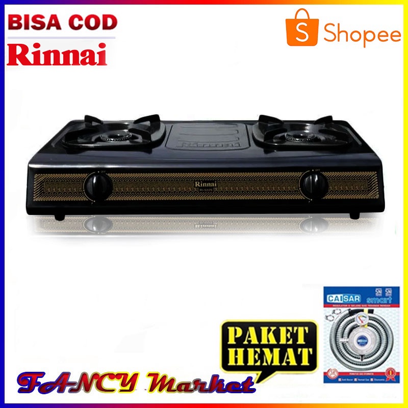 Jual KOMPOR GAS RINNAI RI-202 S/302S/522E/522S/522C KOMPOR GAS 2 TUNGKU SUN BURNER | Shopee ...