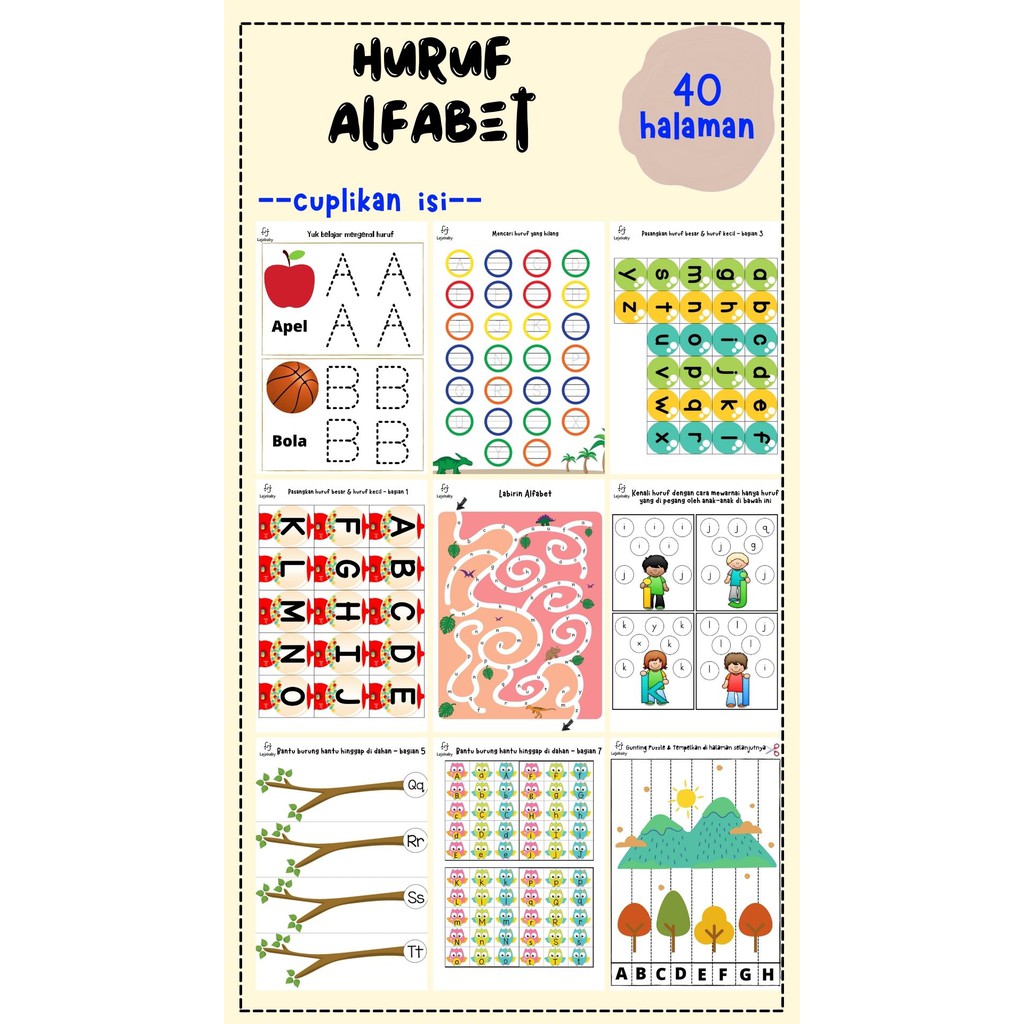 Jual WORKSHEET ANAK 2 3 4 5 6 tahun Lembar Kerja ANGKA MATEMATIKA ...