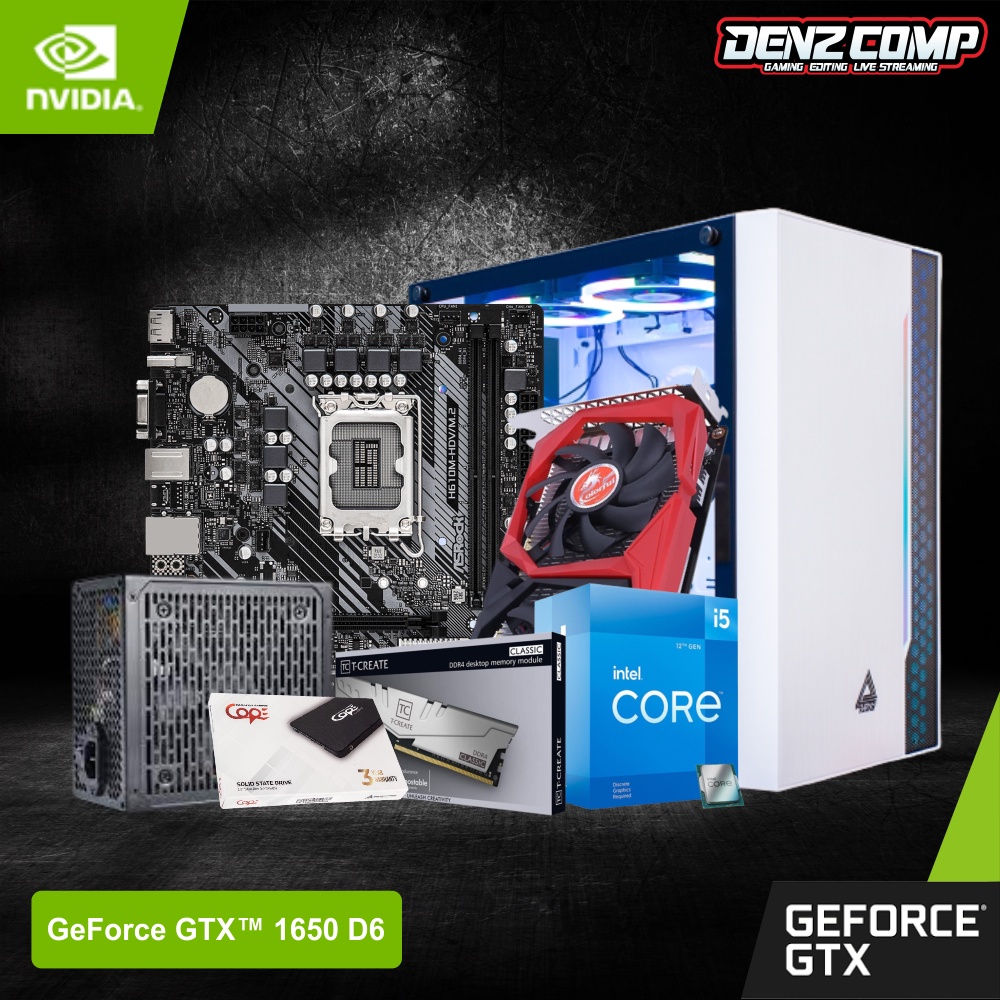 Jual DRG SLYR GAMING PC | INTEL i5-12400F | GTX1650 D6 | 16GB DDR4 | 120GB SSD | 1TB HDD ...