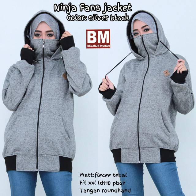 Jual JAKET NINJA / JAKET NUTUPIN TANGAN DAN MULUT / NYAMAN DIPAKAI ...