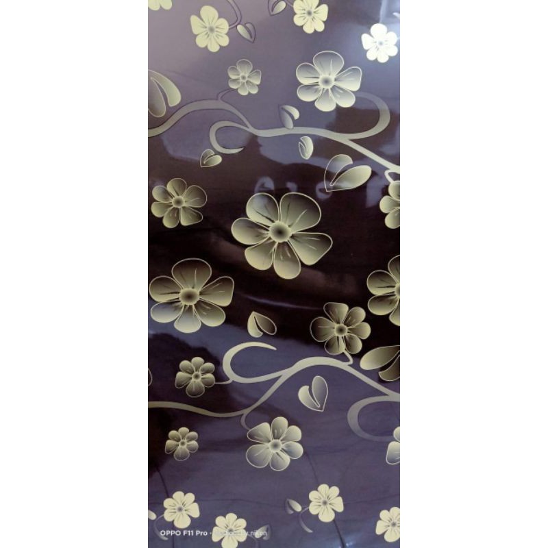 Jual fiber viber plastik penutup pagar motif bunga golden flower harga ...
