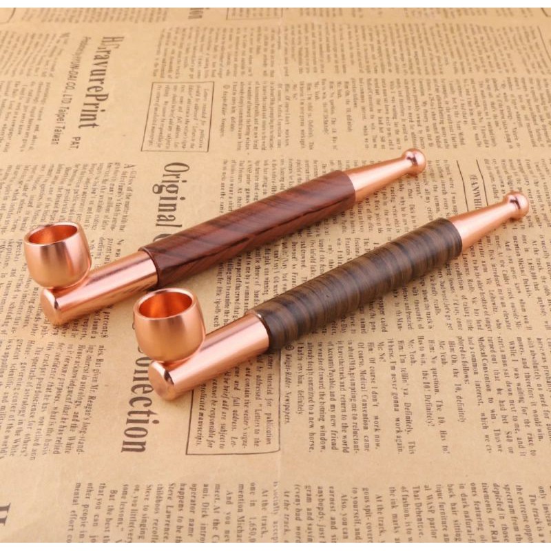 Jual Pipa Kiseru Model Lurus Motif Wood Kayu Bahan Metal Stainless ...